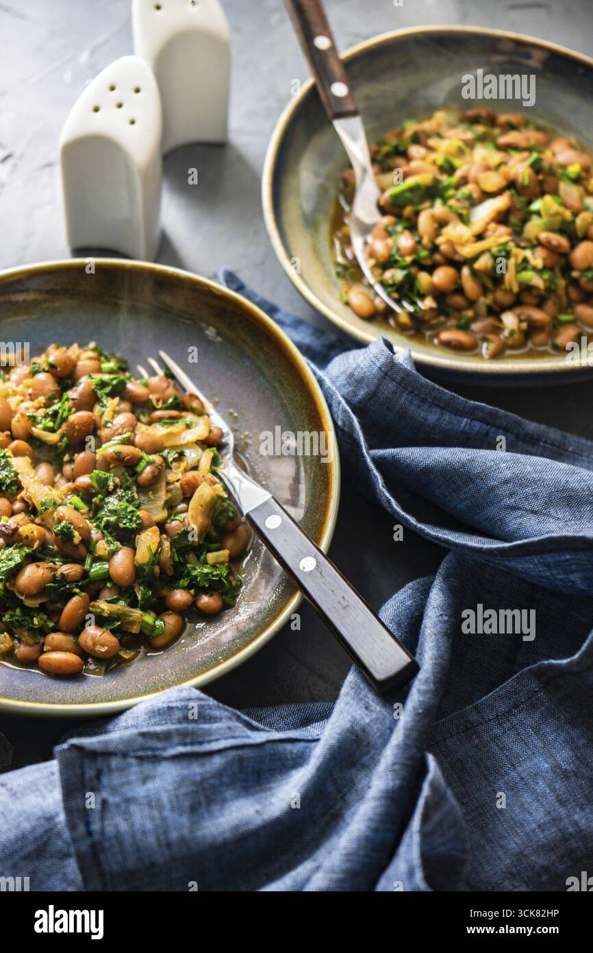Traditional georgian dish lobio made with stewed red beans and ...
