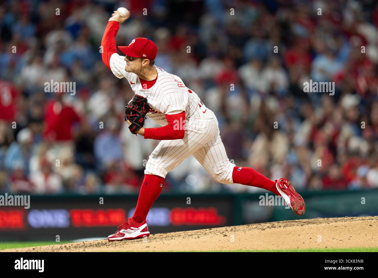 Philadelphia Phillies relief pitcher David Robertson delivers during a ...