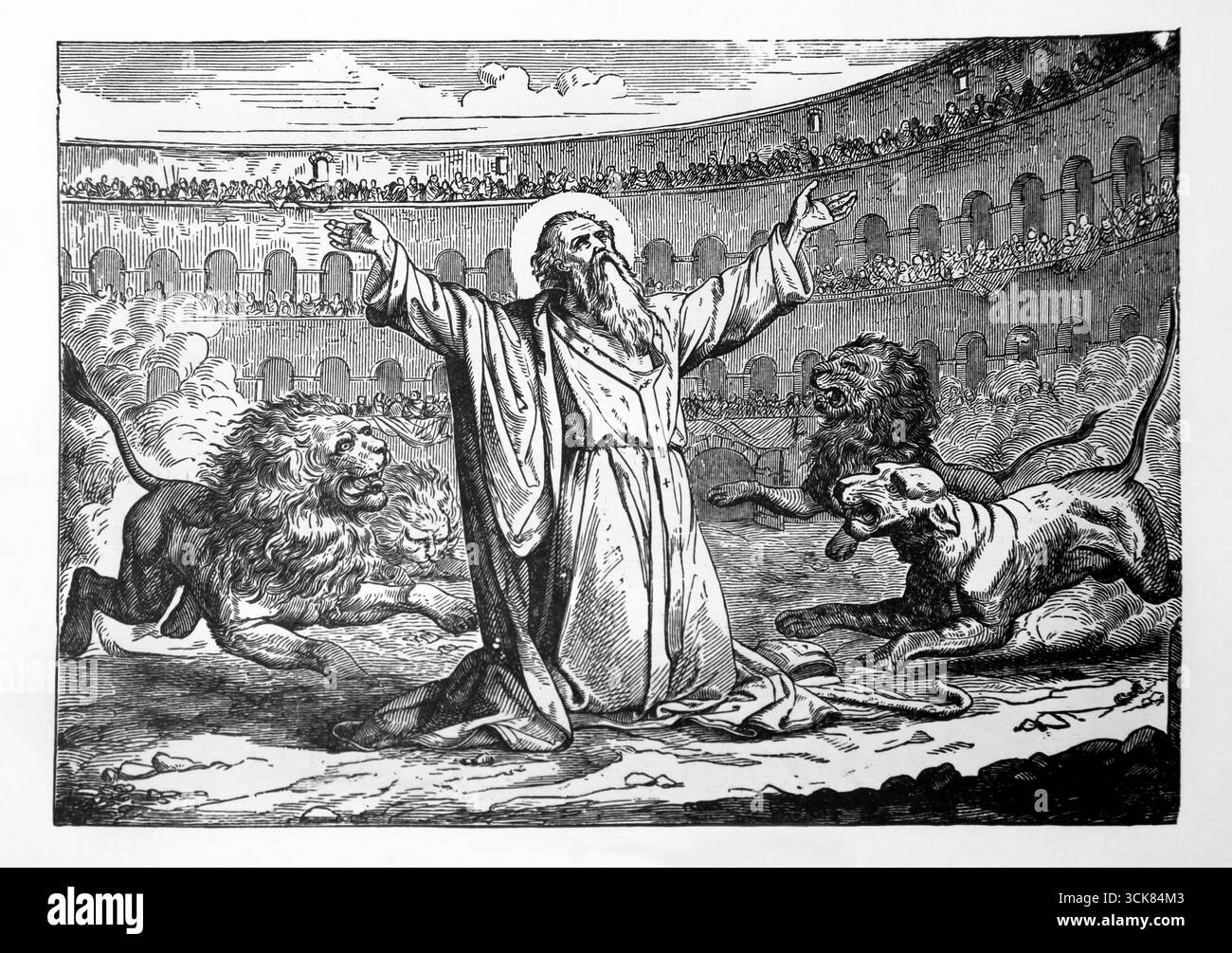 Illustration of The Martyrdom of Saint Ignatius of Antioch with his ...