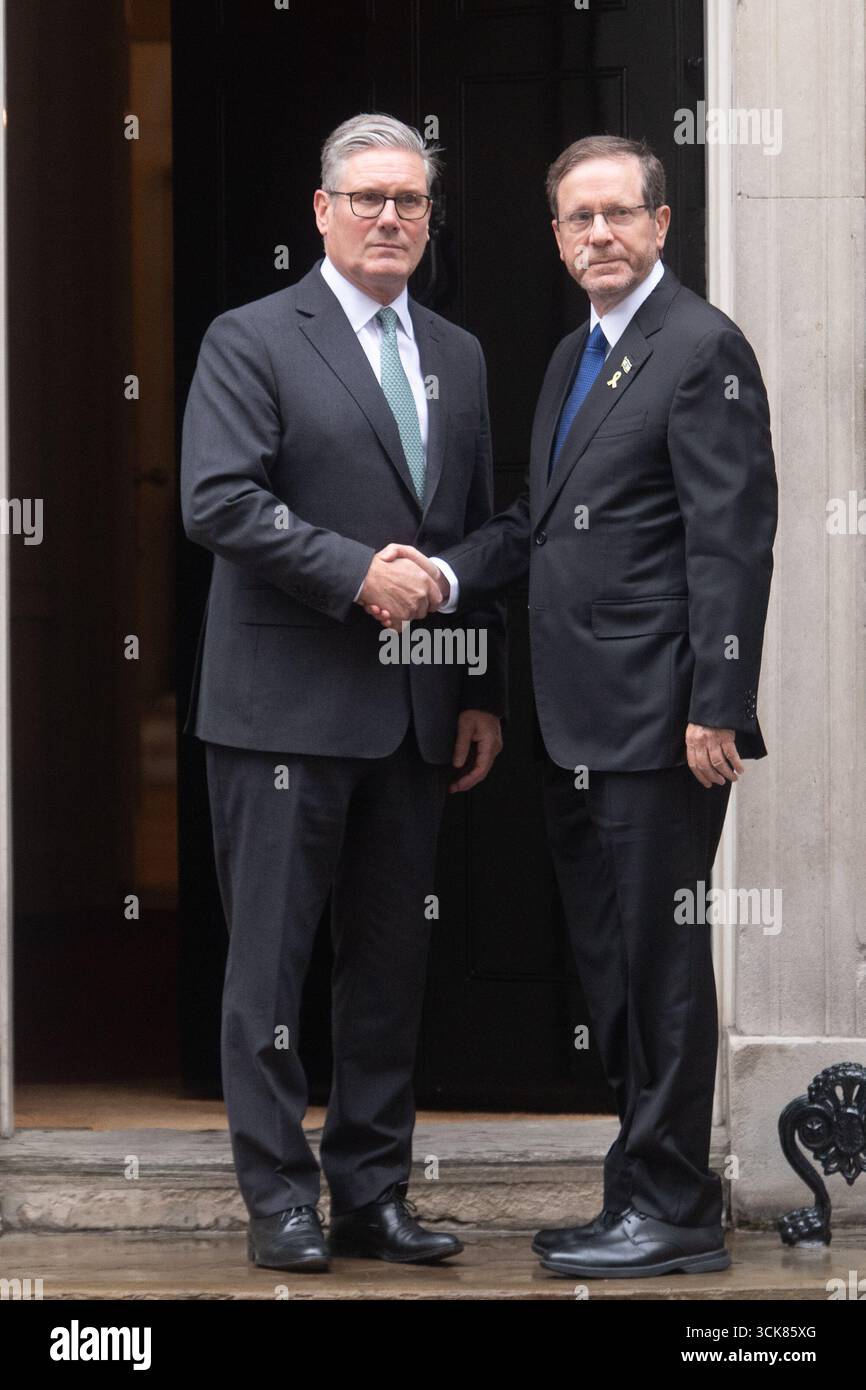 London, UK. 10 Sep 2025. Isaac Herzog - President of Israel poses with ...