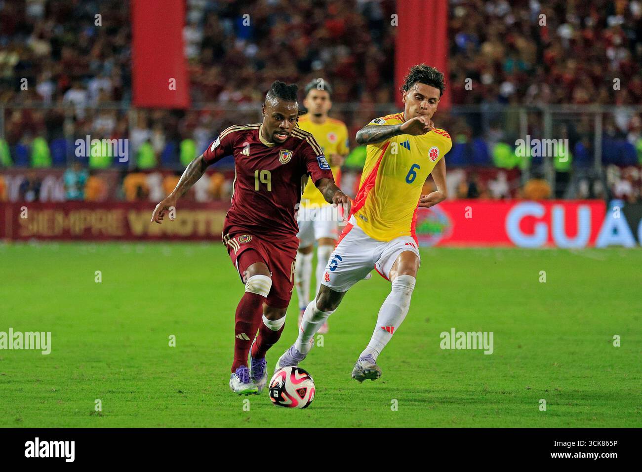 9th September 2025: Maturin, Venuzuela: Jhon Murillo of Venezuela holds ...
