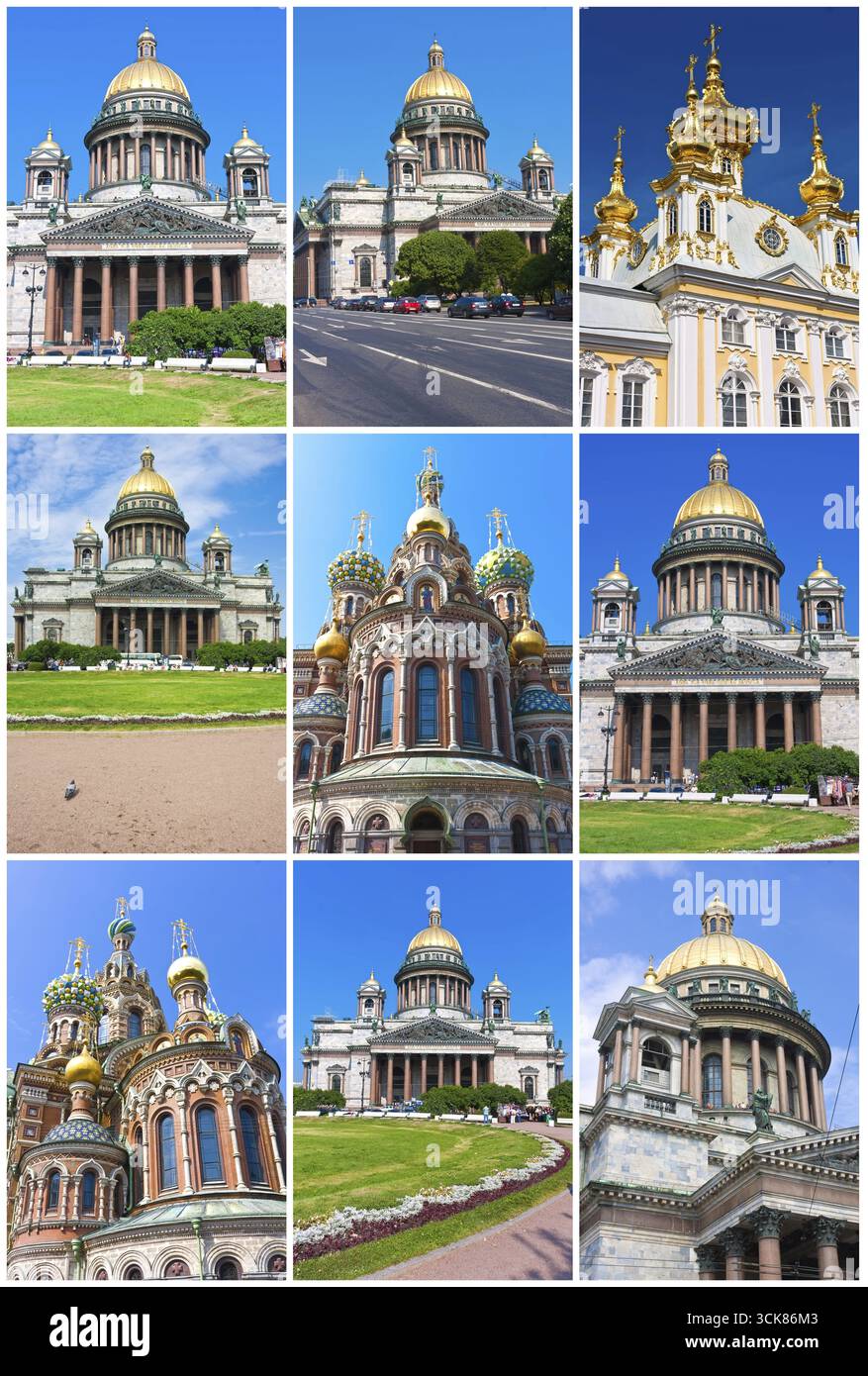 Collection of Cathedrals and Churches in Saint Petersburg, Russia Stock ...