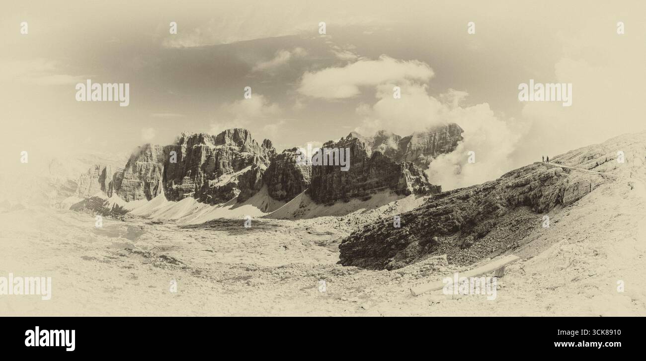 Scenic image of the Fanis and Tofana group of mountains as seen from ...
