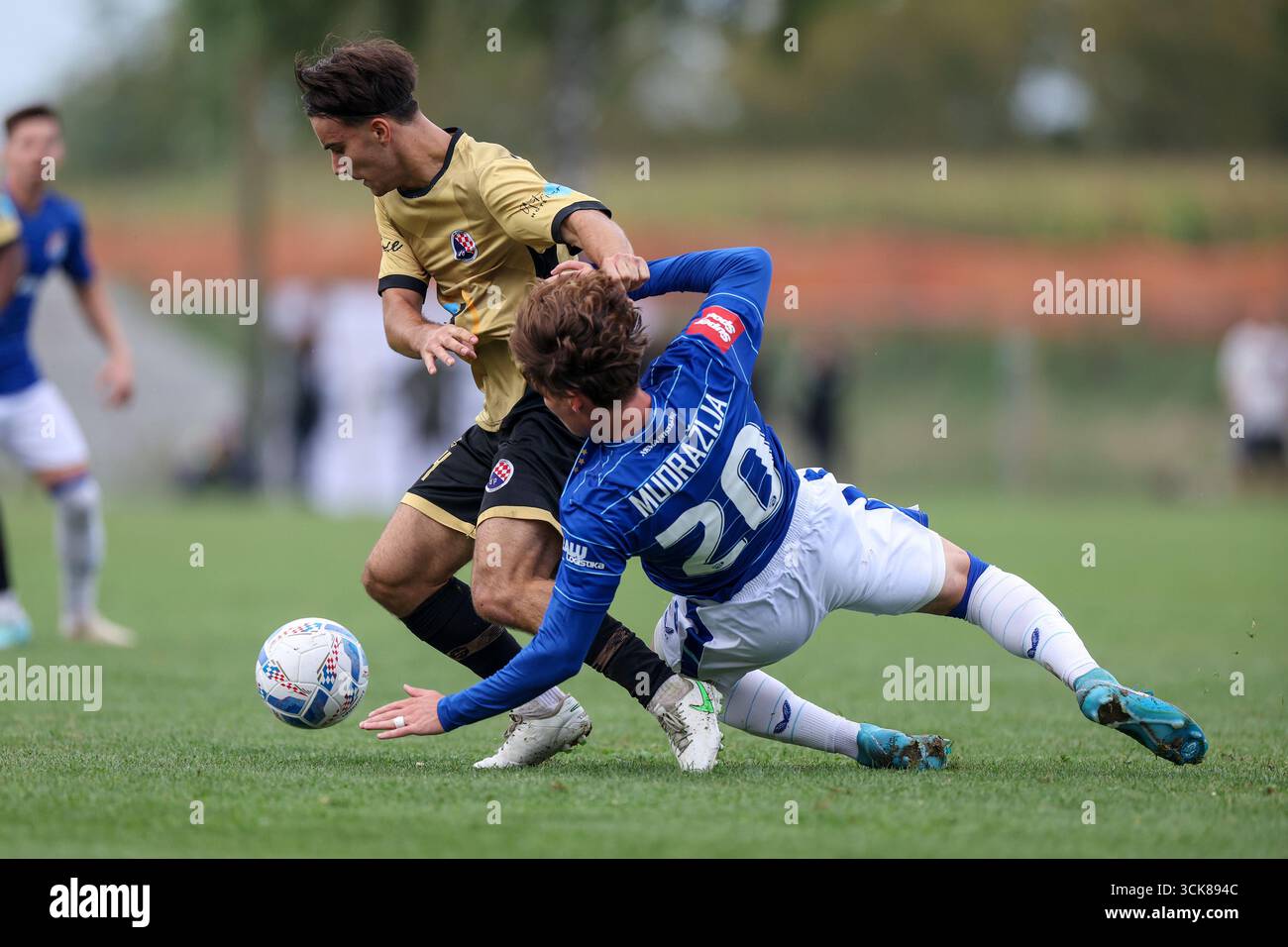 Karlo Antic of Dinamo Predavac and Robert Mudrazija of Dinamo Zagreb ...