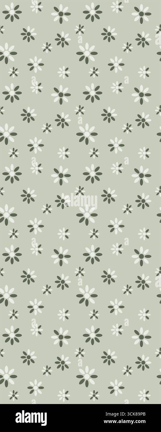 @patterned floral design with minimalist flowers in soft neutral Stock ...