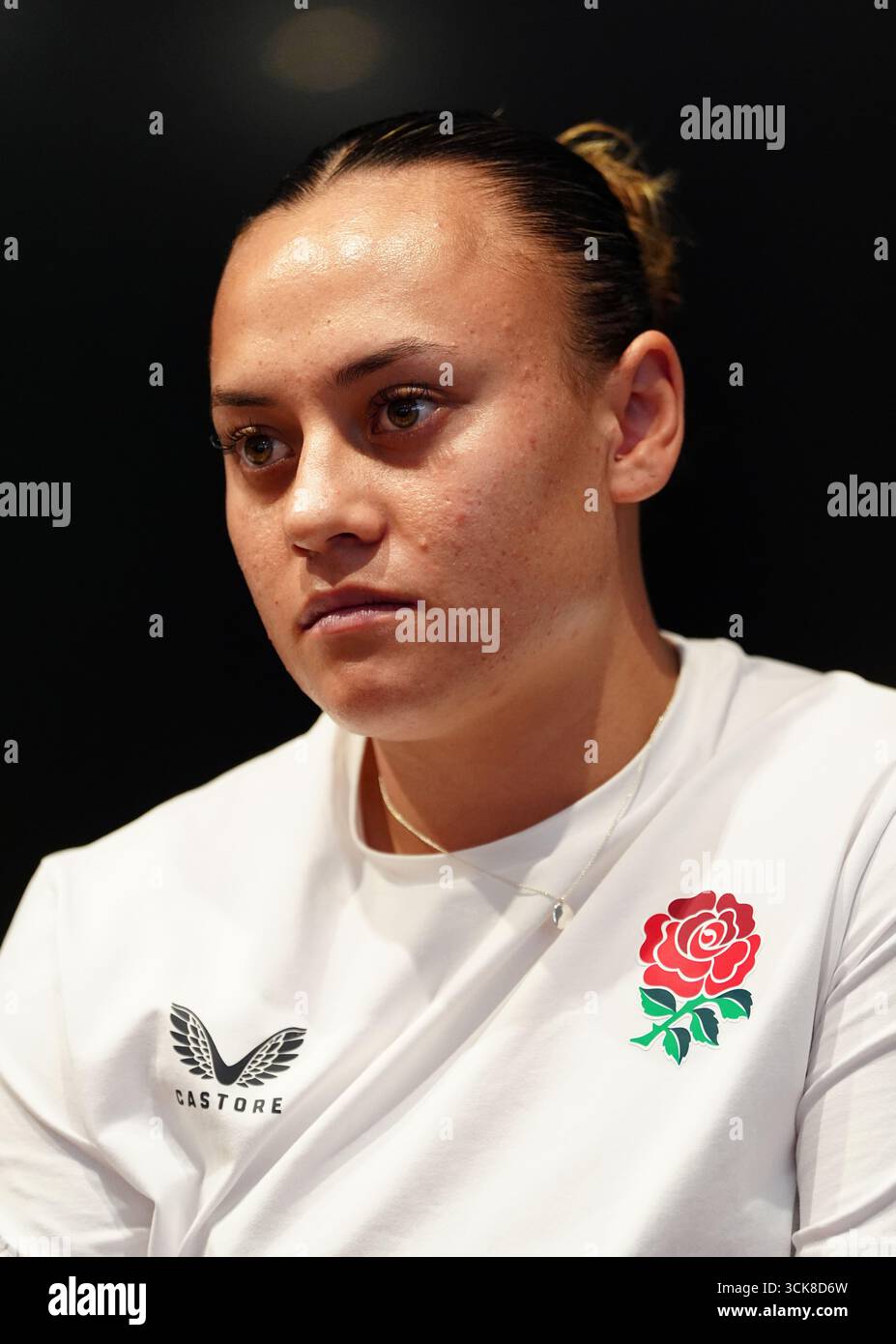 England's Maddie Feaunati during a press conference at Aztec Hotel and ...