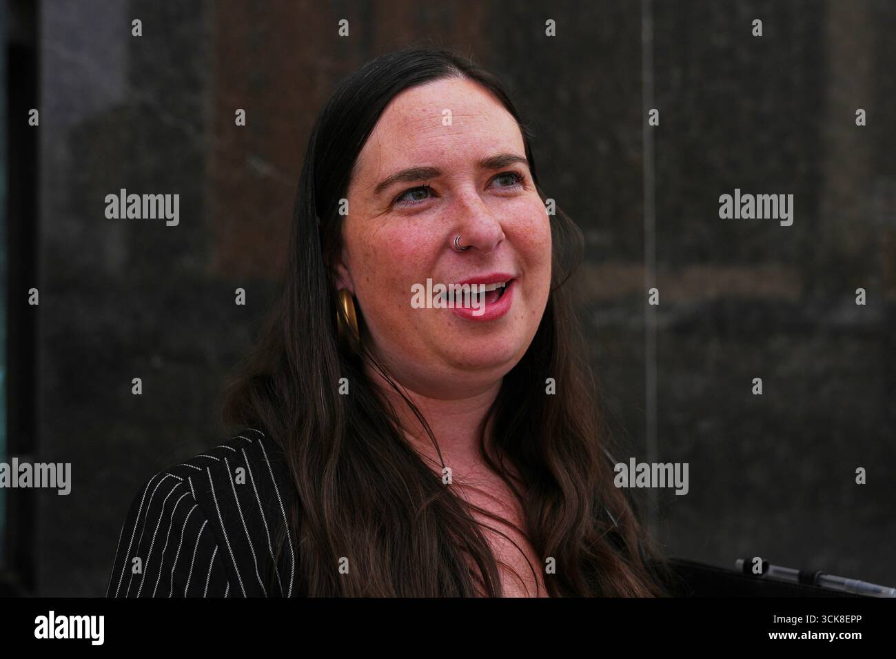Sara Garber, attorney for Chengxuan Han, one of two Chinese scientists ...