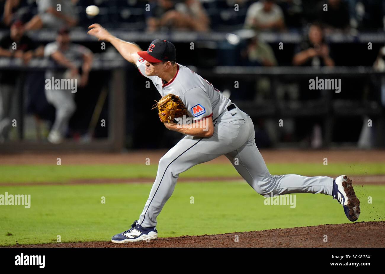 Cleveland Guardians pitcher Cade Smith against the Tampa Bay Rays ...