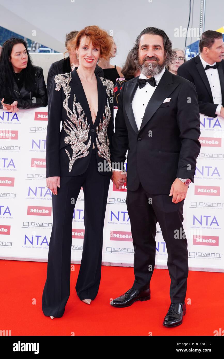 Eri Shuka and Orli Shuka arriving for the National Television Awards at the O2 Arena, London ...