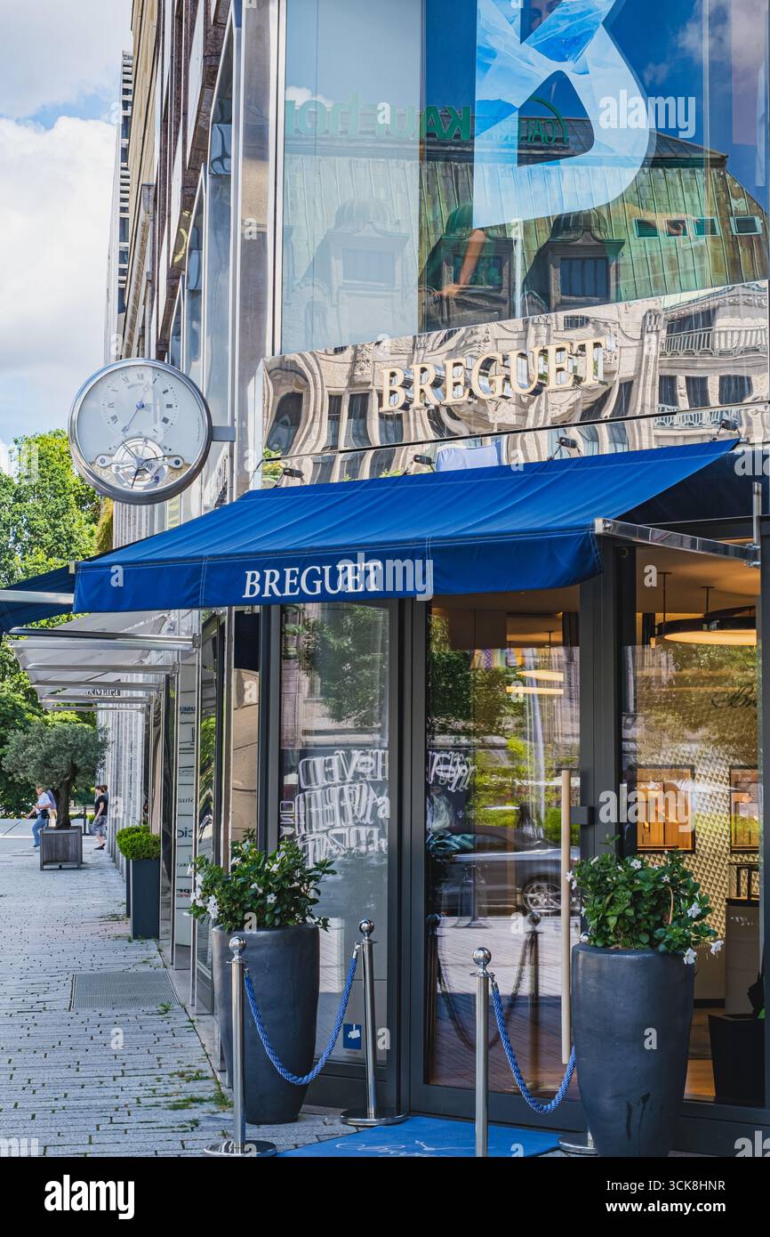 Breguet luxury watches brand retail shop logo signboard on the ...