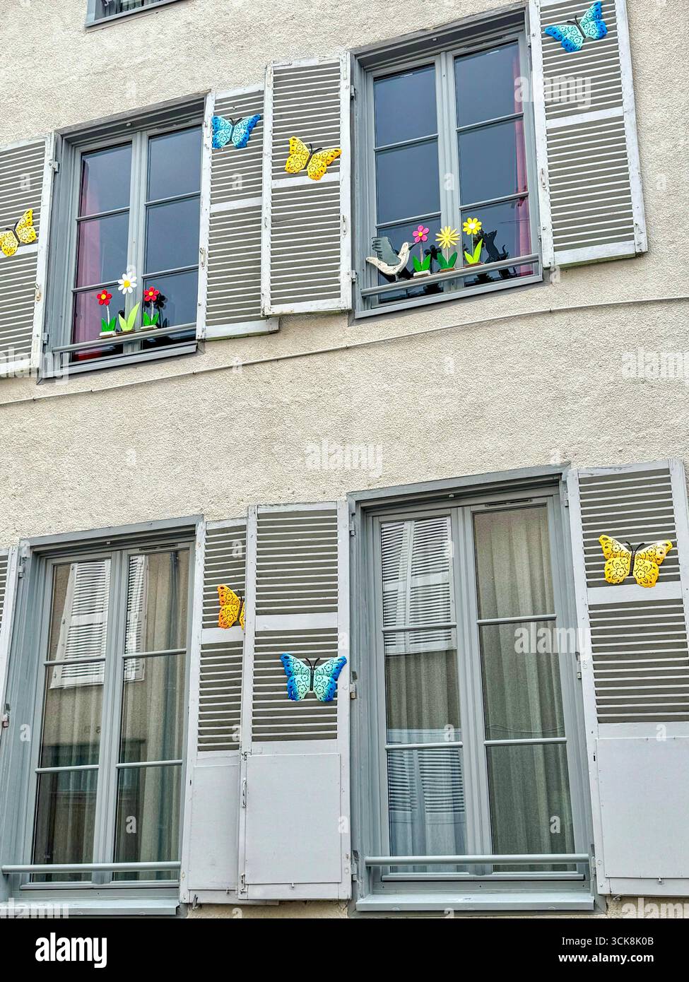 Artificial flowers butterfly close hi-res stock photography and images ...