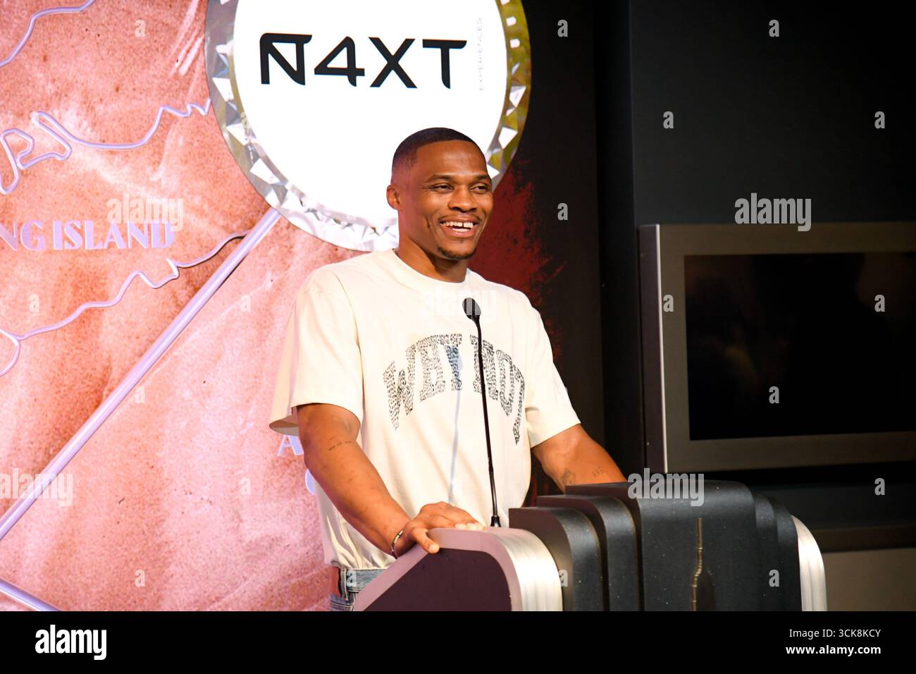 Russell Westbrook visits the Empire State Building in partnership with KFN to kick off New York ...