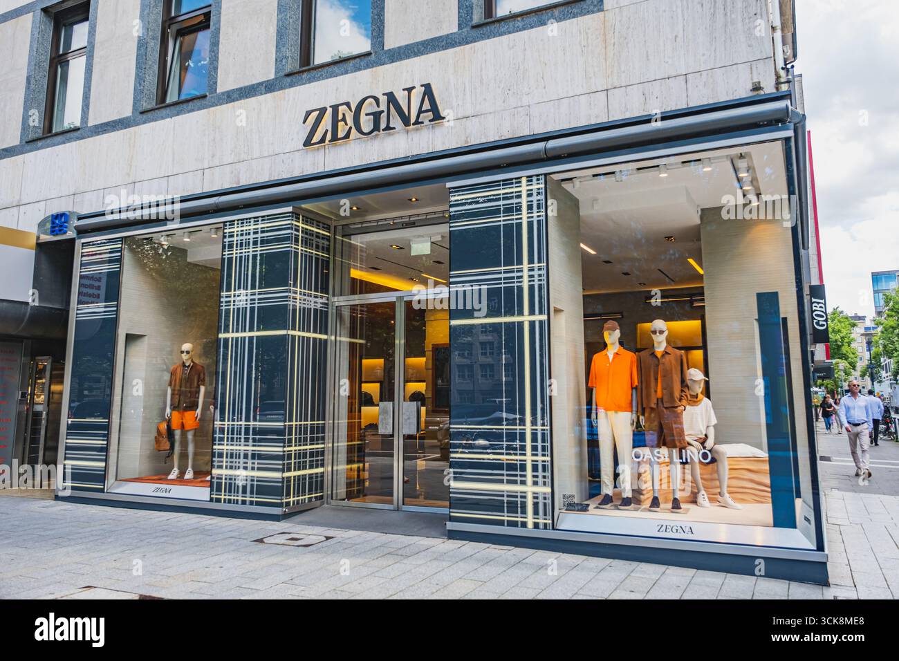 Zegna luxury brand retail shop with the logo on the storefront Stock ...