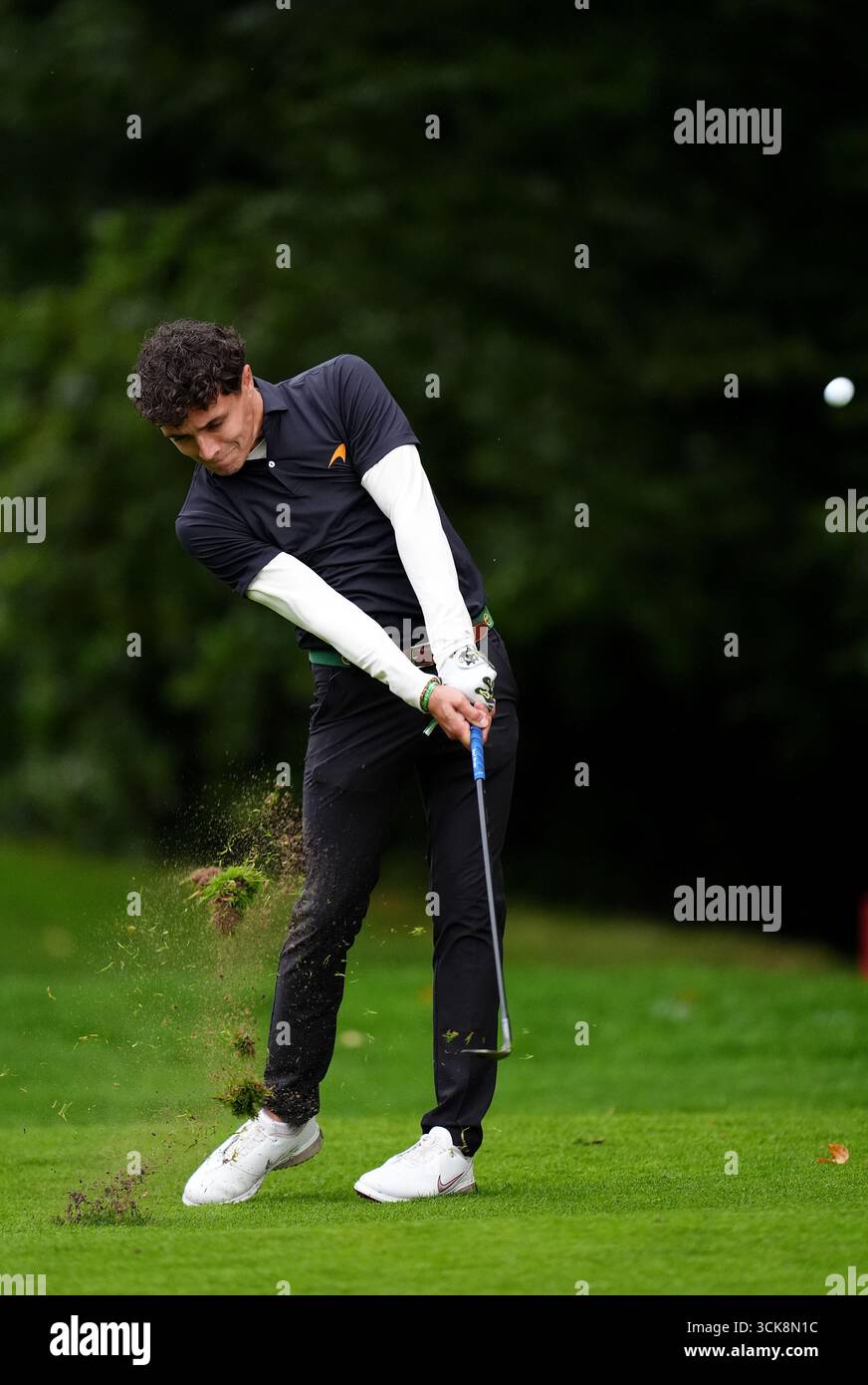 Lando Norris during a Pro-AM round ahead of the 2025 BMW PGA ...