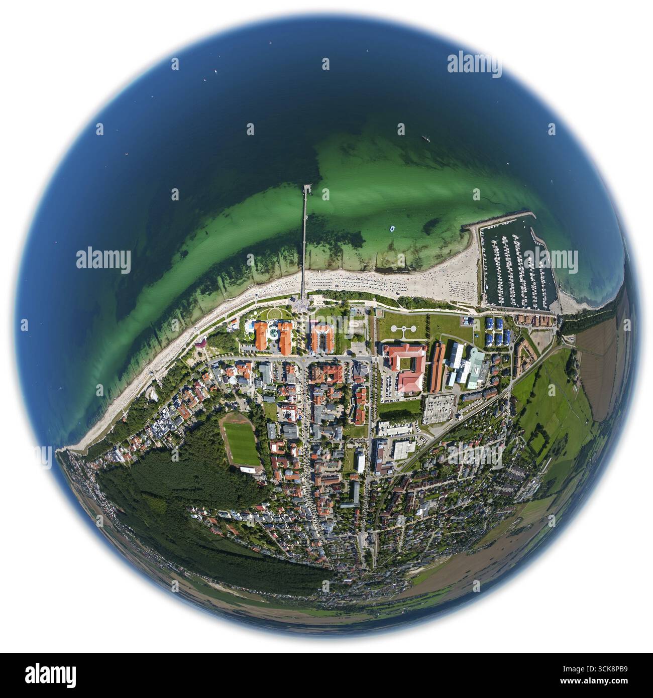 Aerial holiday resort Cut Out Stock Images & Pictures - Alamy