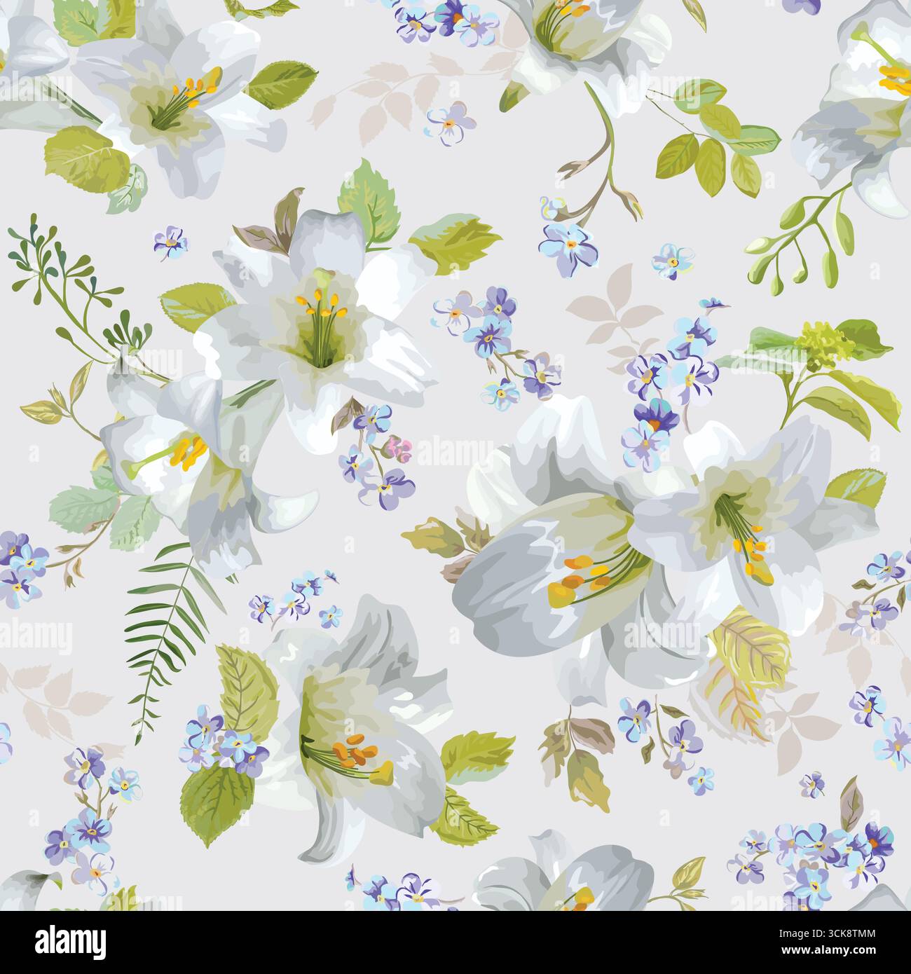 Seamless forget flower pattern Stock Vector Images - Alamy