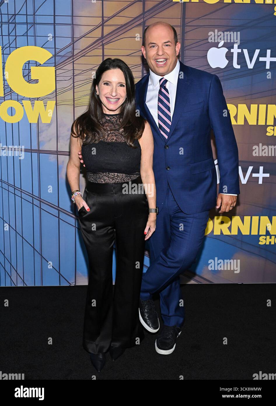 Jamie Shupak Stelter, left, and Brian Stelter attend the Apple TV+ ...