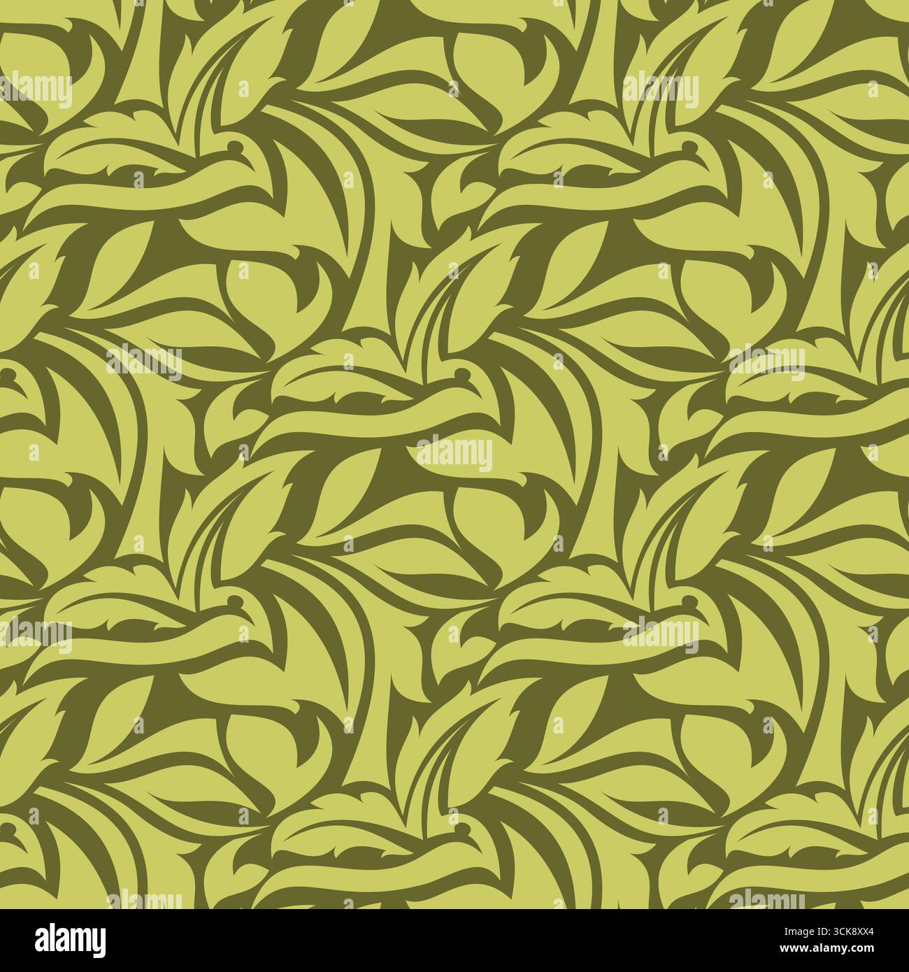 Organic shapes leaves seamless Stock Vector Images - Alamy