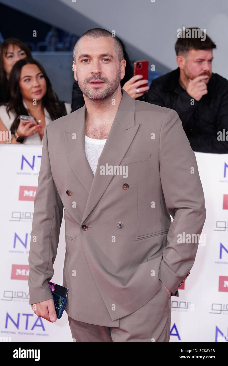 Shayne Ward arriving for the National Television Awards at the O2 Arena ...