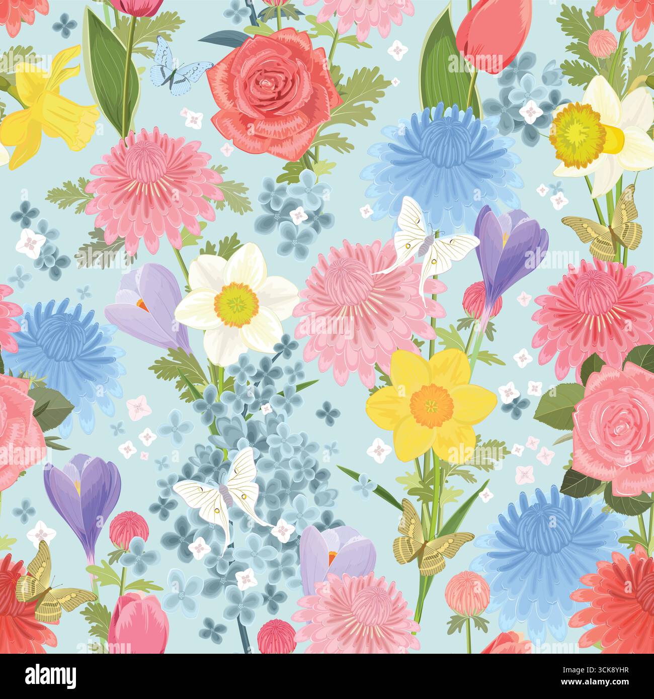 Autumn seamless pattern landscape Stock Vector Images - Alamy