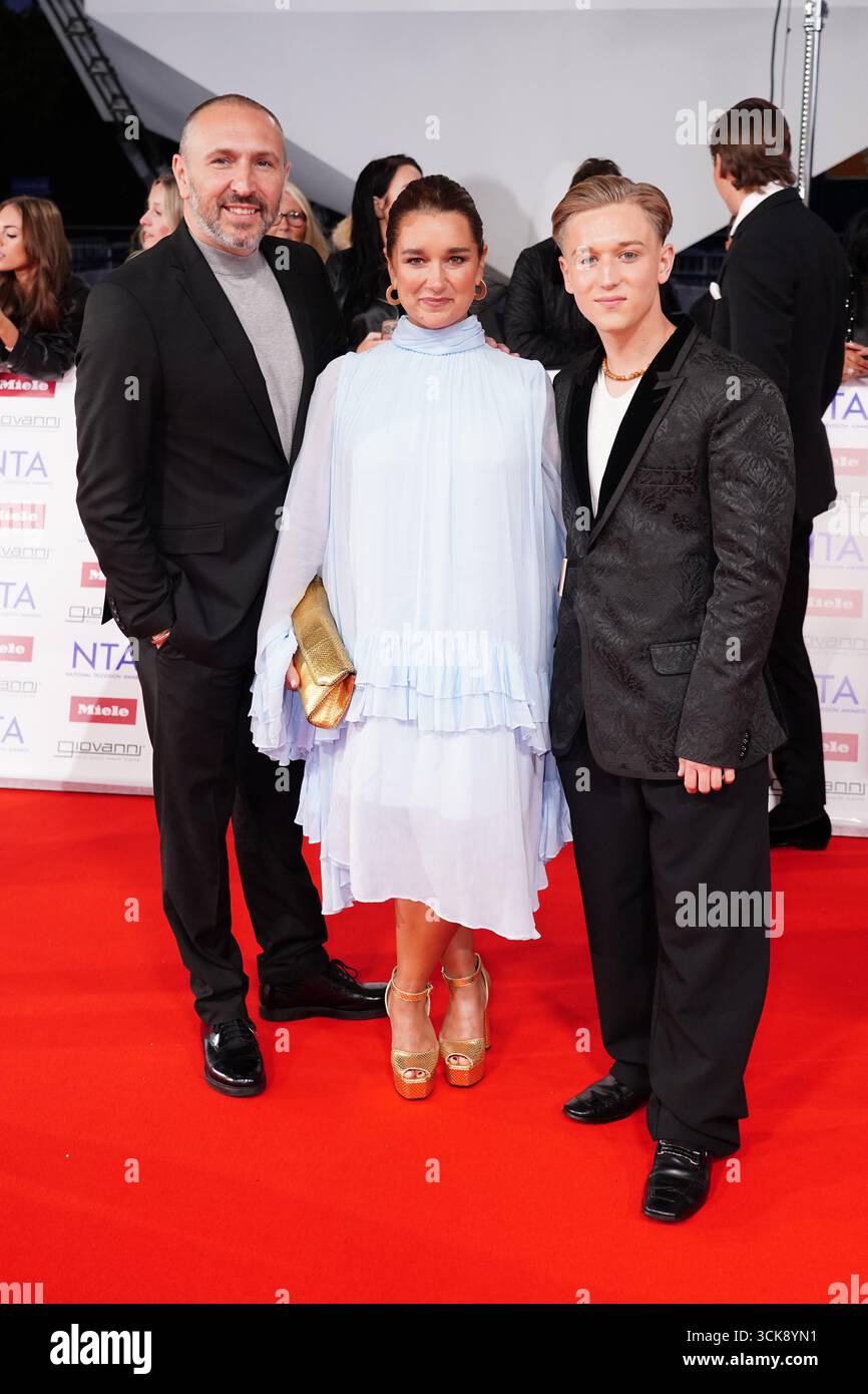 (left to right) Alex Walkinshaw, Alice Haig, and Max Murray arriving ...