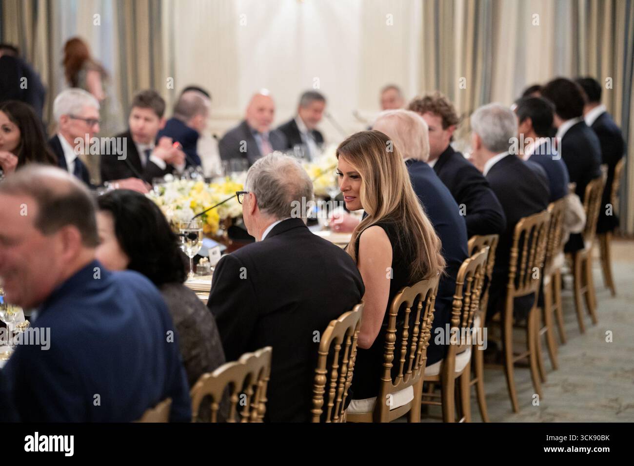 President Donald Trump and First Lady Melania Trump host business and ...