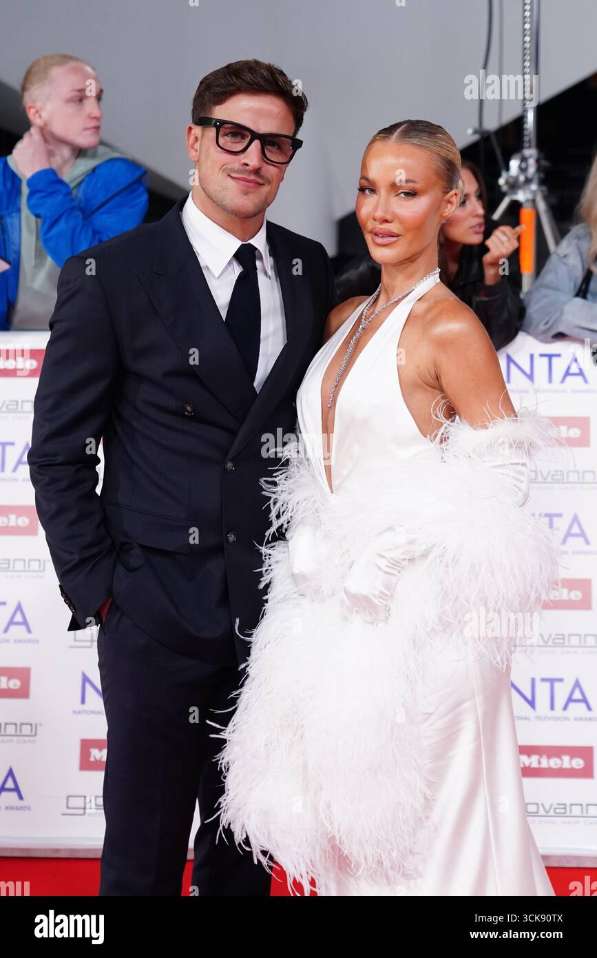 Luca Bish and Grace Jackson arriving for the National Television Awards ...