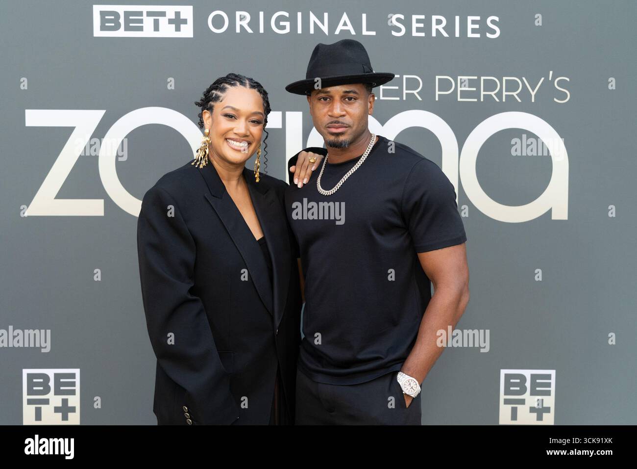 Sep 9th, 2025; Atlanta, GA, USA; Crystal Renee Hayslett and Devale Ellis attend Tyler Perry's ...