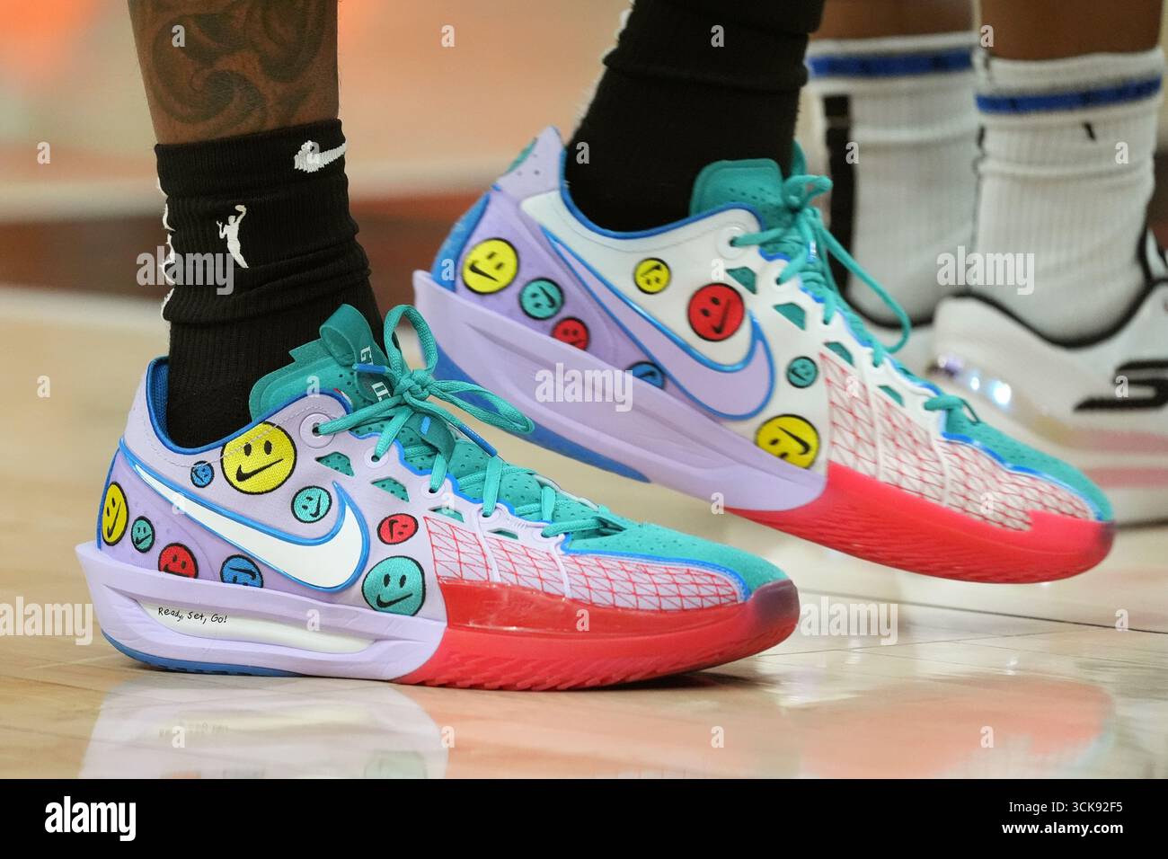 Phoenix Mercury forward Natasha Mack wears custom Nike GT Cut 3 Jewel ...