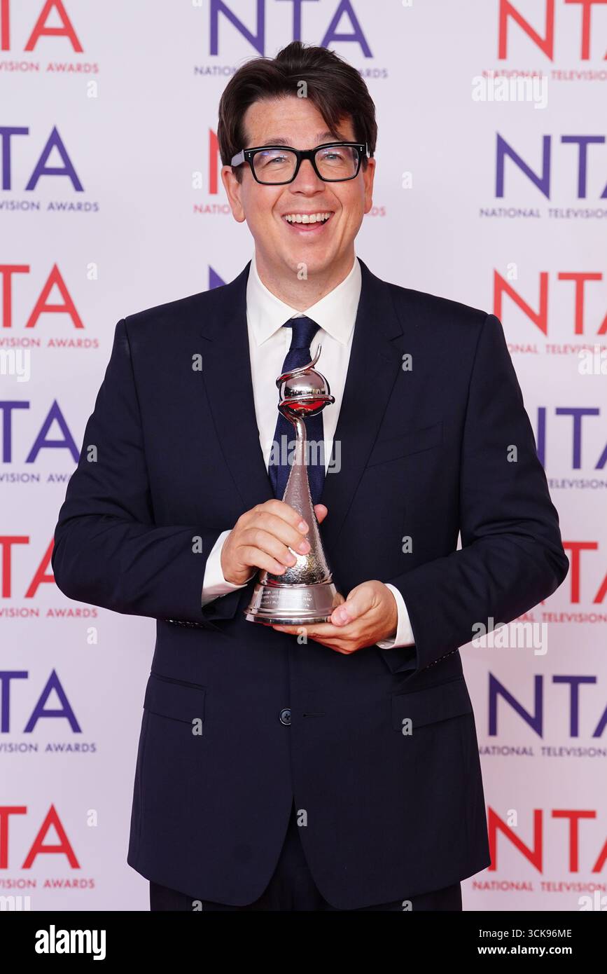 Michael McIntyre after winning the Bruce Forsyth Entertainment Award ...