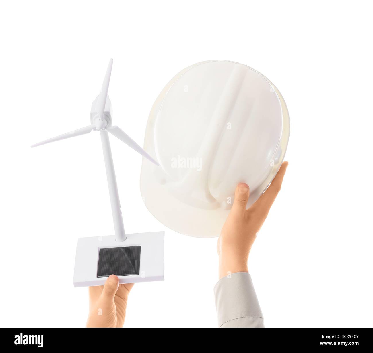 Man wind turbine model Cut Out Stock Images & Pictures - Alamy