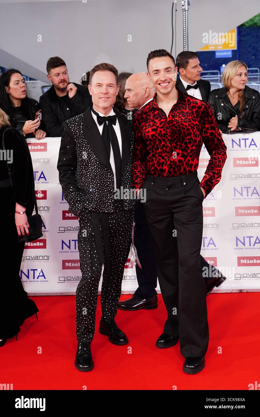 Stuart Armfield and Francis Haugen arriving for the National Television ...