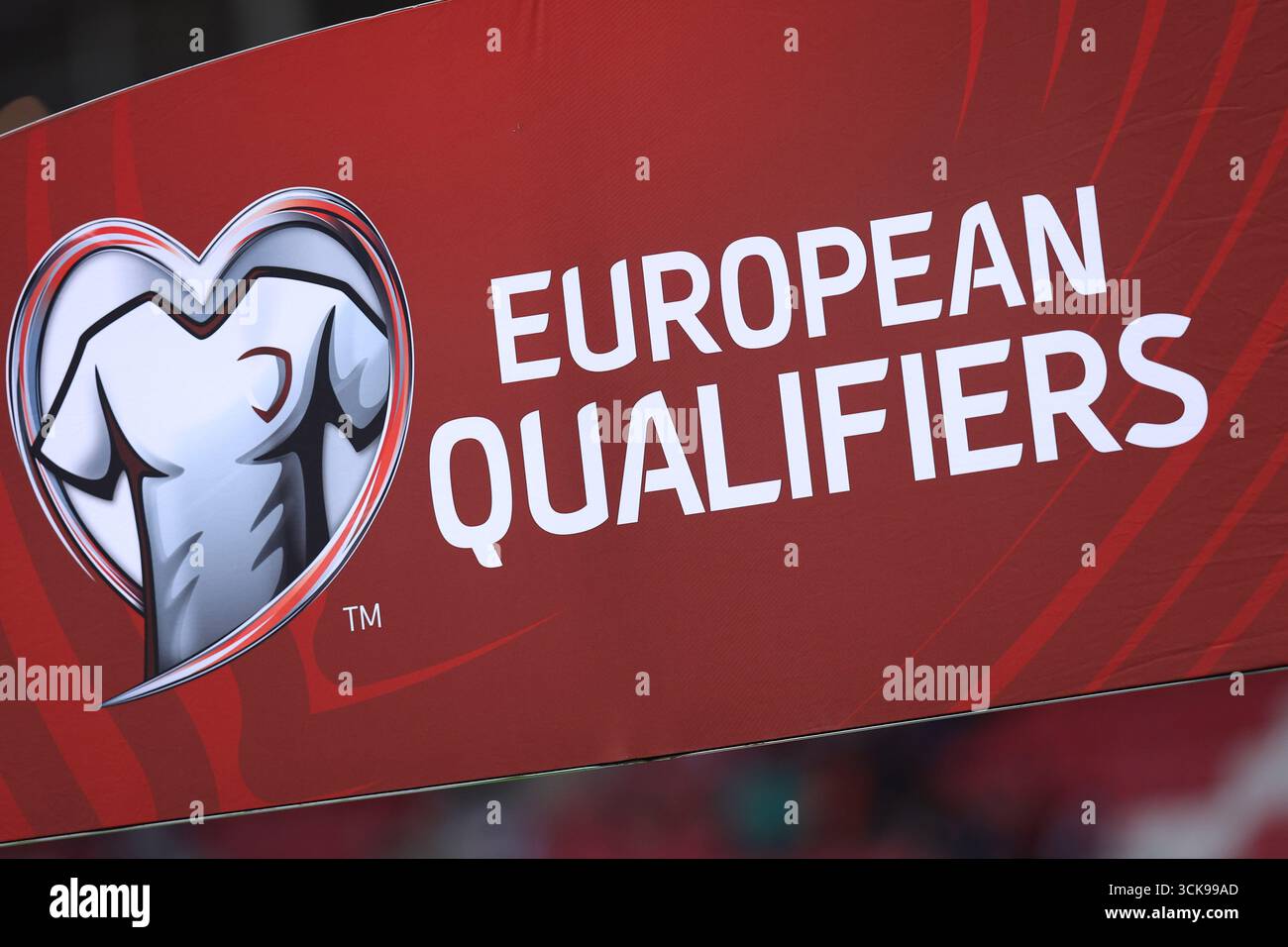 Banner during the Fifa World Cup Qualifier 2028 match between Israel 4 ...