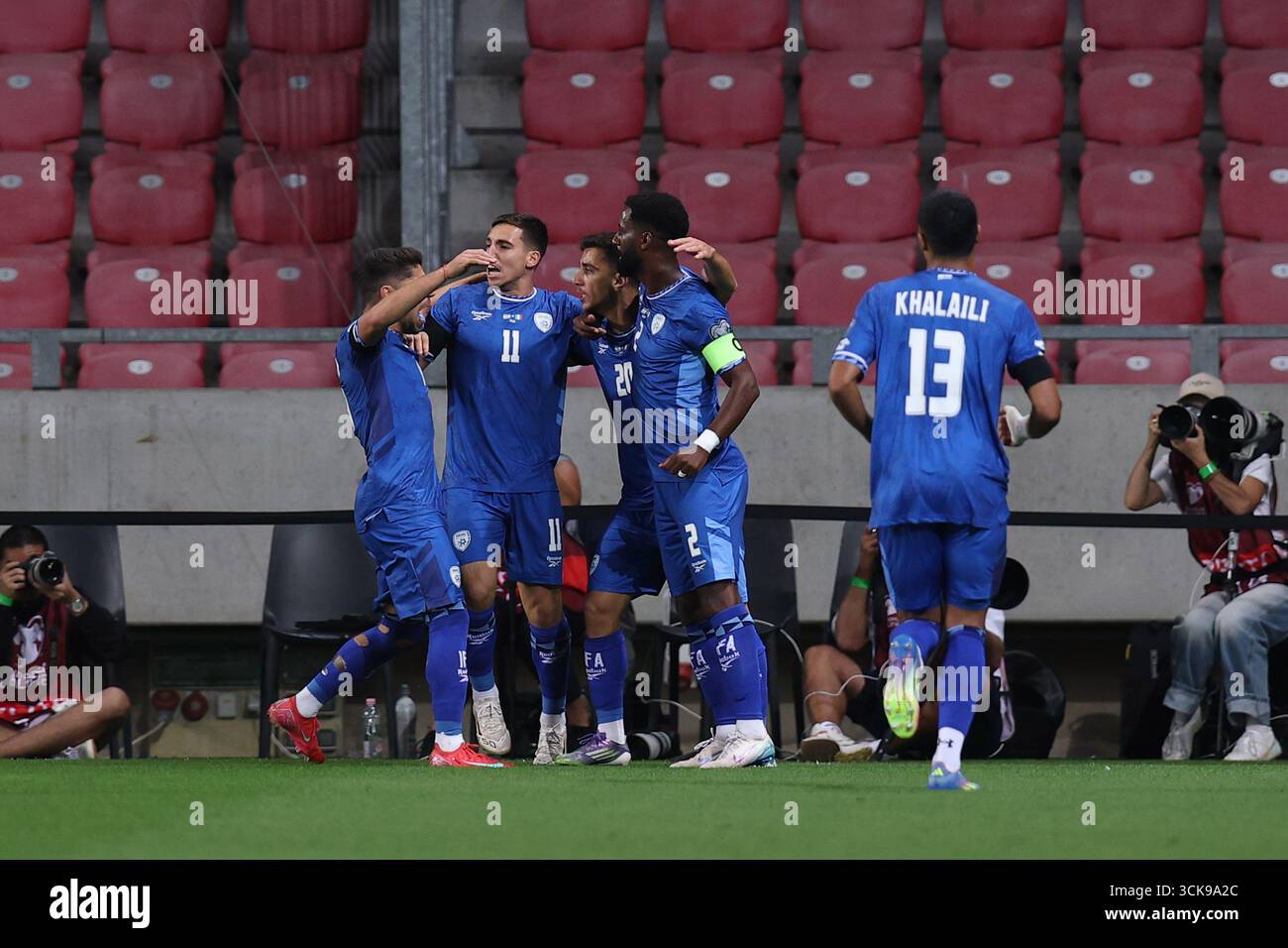 Dan Biton (Israel) celebrates after scoring his teams first goal during ...