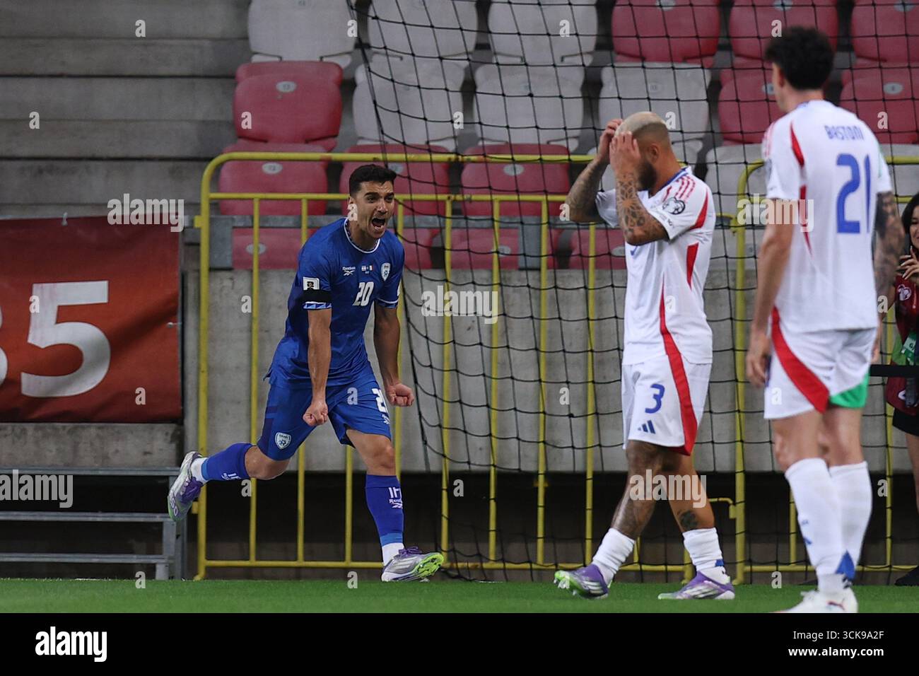 Dan Biton (Israel) celebrates after scoring his teams first goal during ...