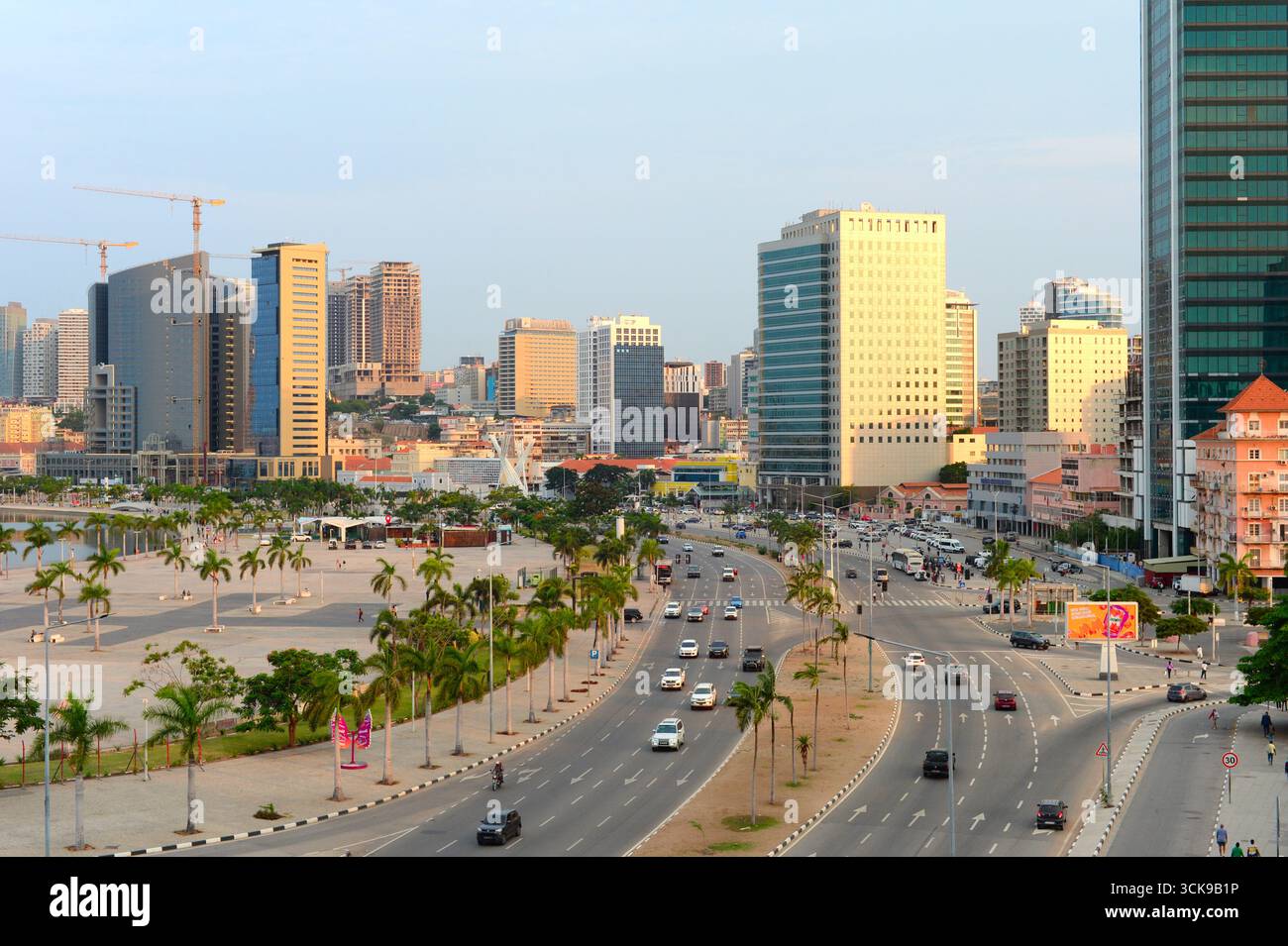 LUANDA, ANGOLA - FEB 02, 2025: Luanda Marginal at sunset. Luanda ...