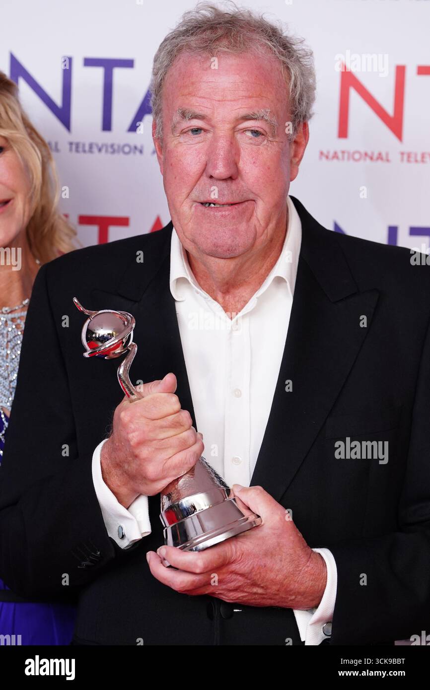 Jeremy Clarkson in the press room after winning the Factual ...