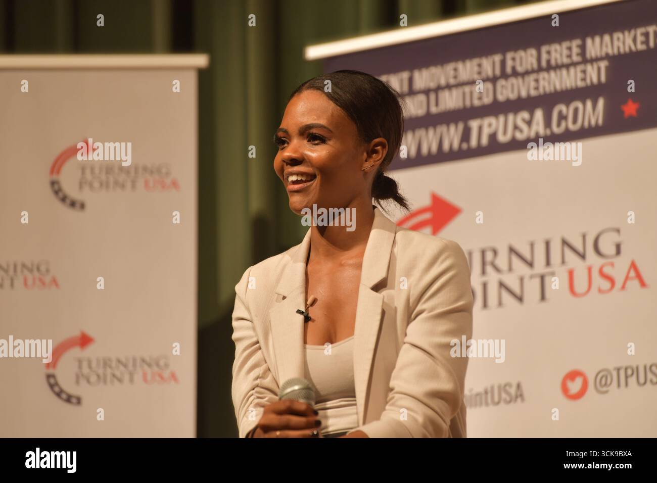 DAVIE, FL - JUNE 18: Charlie Kirk, Candice Owens speak at Nova High ...