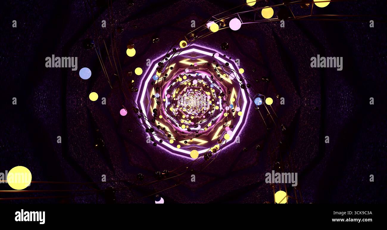 Dynamic tunnel visualization featuring swirling hi-res stock ...