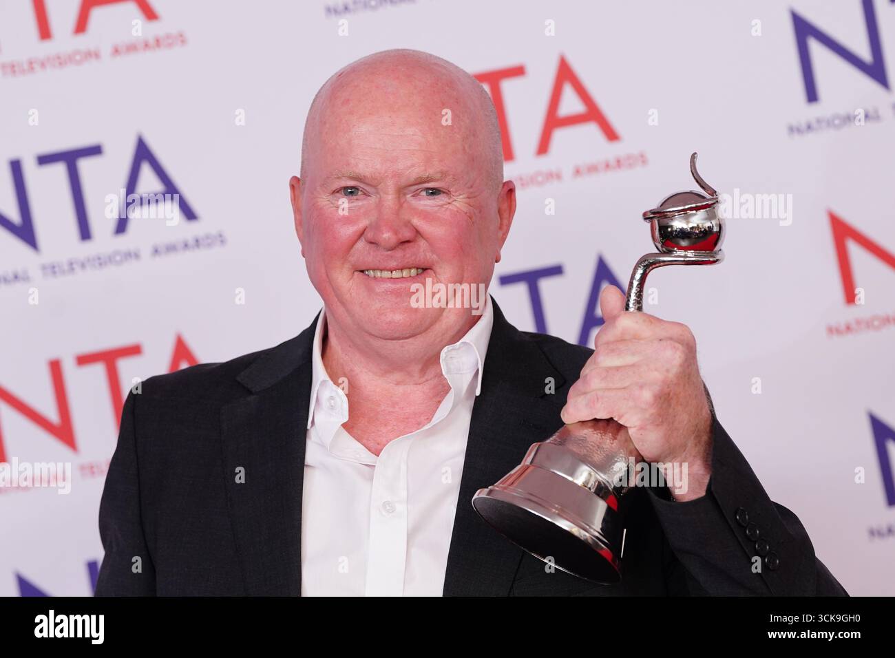 Steve McFadden in the press room after winning the Serial Drama Award ...