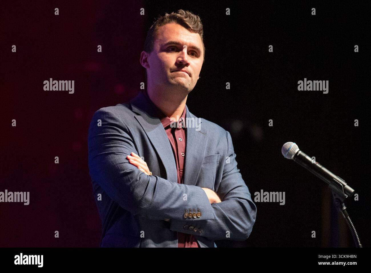 FILE - Charlie Kirk speaks at Texas A&M University as part of Turning ...
