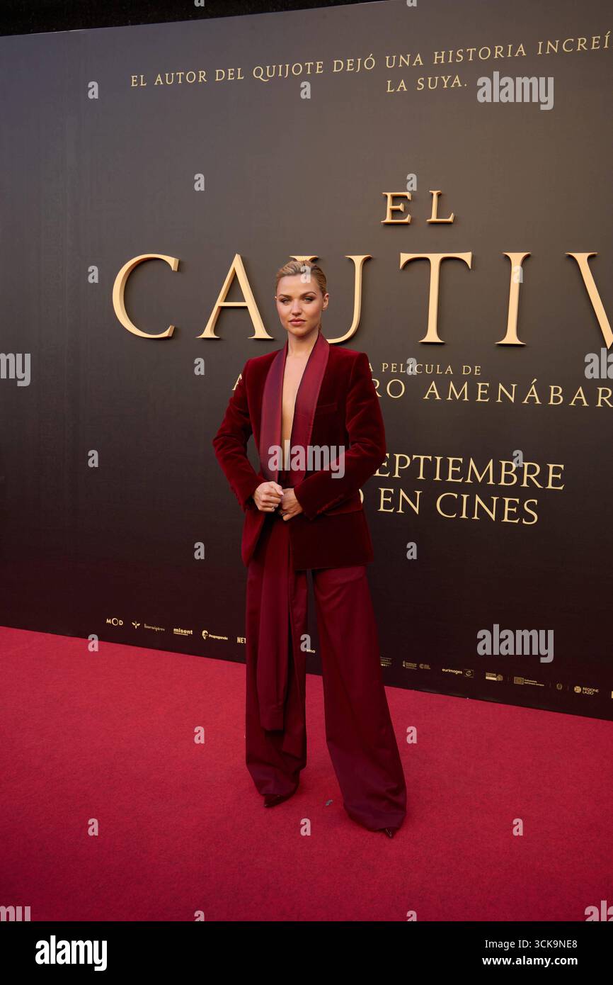 attends the premiere of the film El Cautivo directed by Alejandro ...