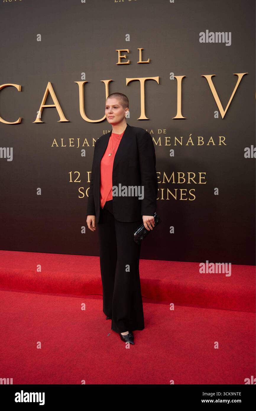 attends the premiere of the film El Cautivo directed by Alejandro ...