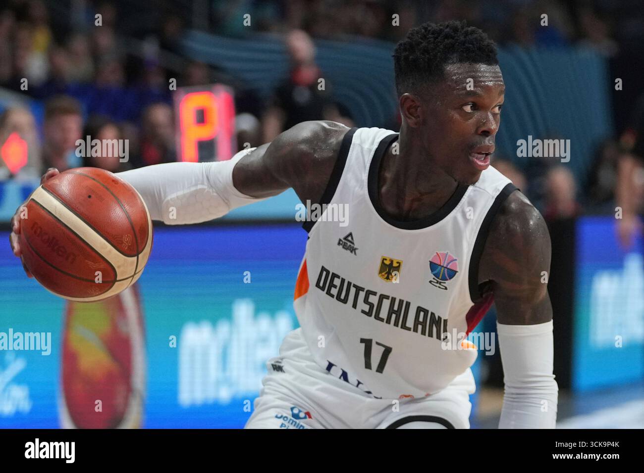 Germany's Dennis Schroder in action during the Eurobasket, European ...