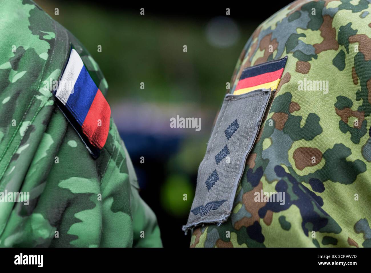 Germany - September 10, 2025: PHOTOMONTAGE, A German soldier in ...