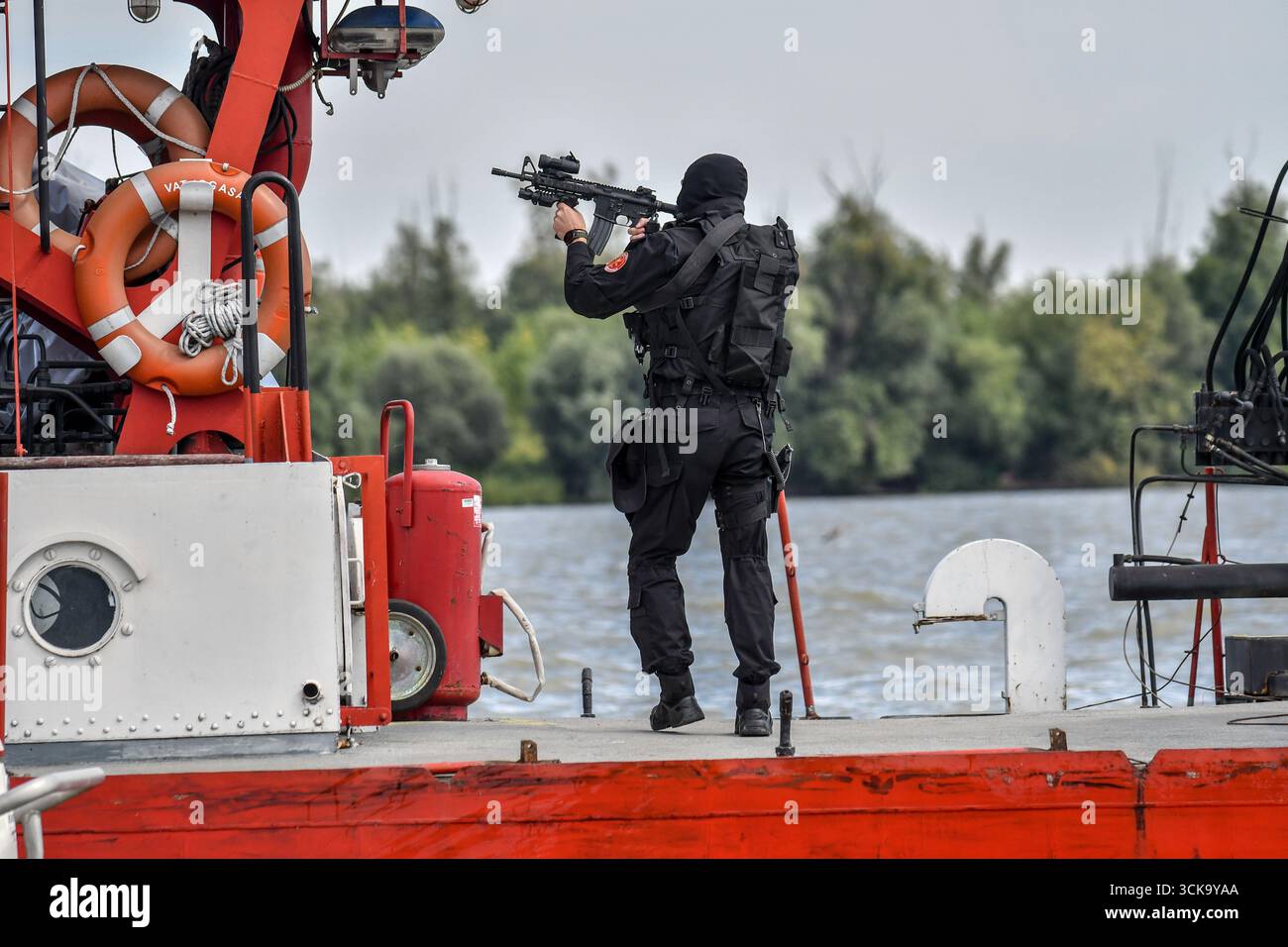 Armed Special Operative in Uniform During Intervention Stock Photo - Alamy