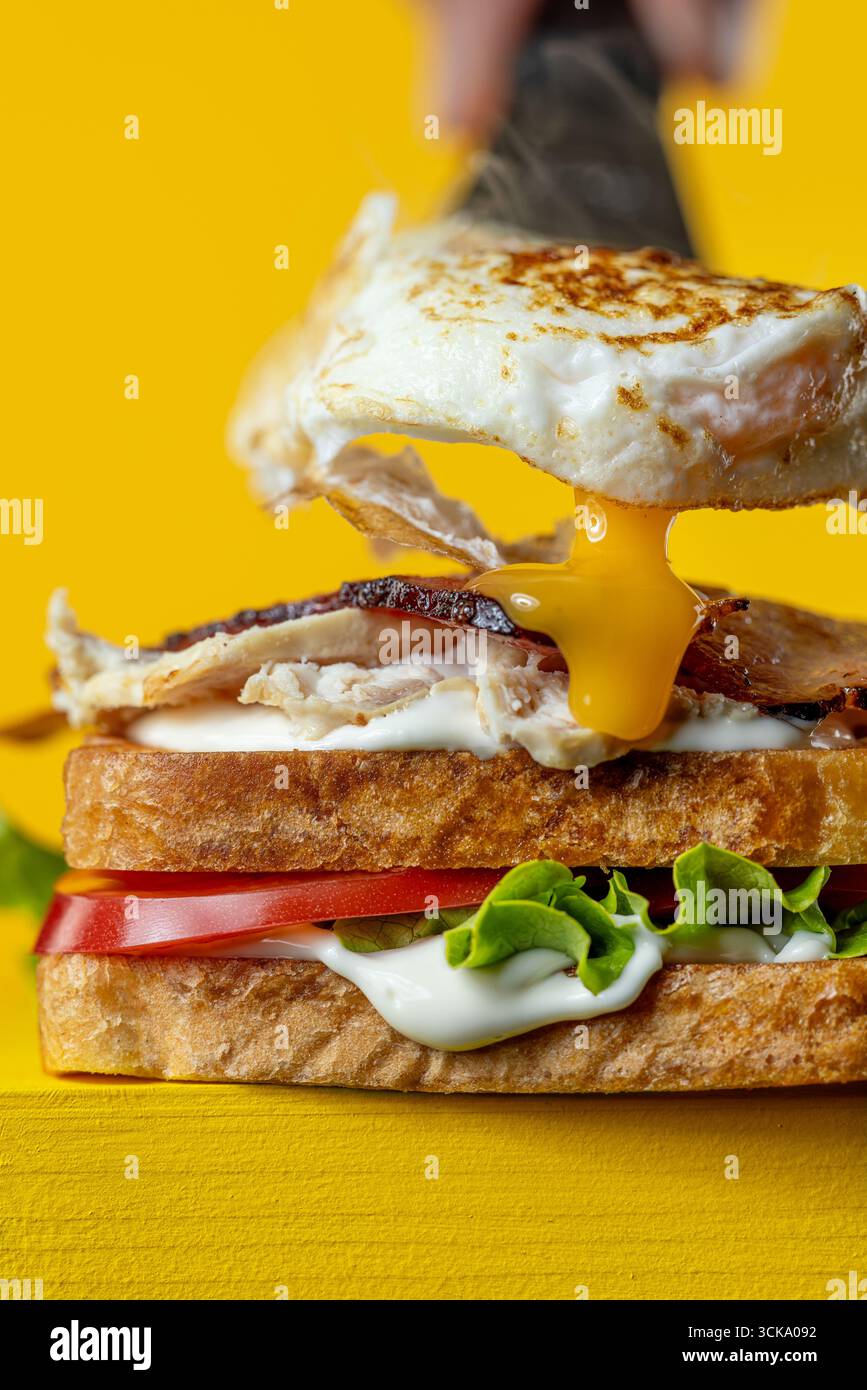 Process making club sandwich hi-res stock photography and images - Alamy