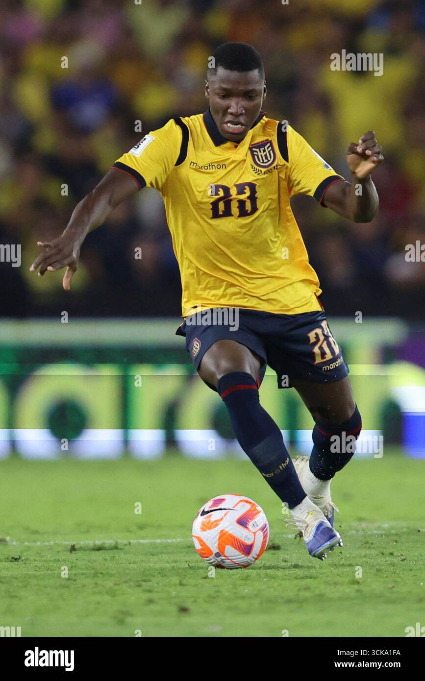 Ecuador's Moises Caicedo carries the ball during a World Cup 2026 ...