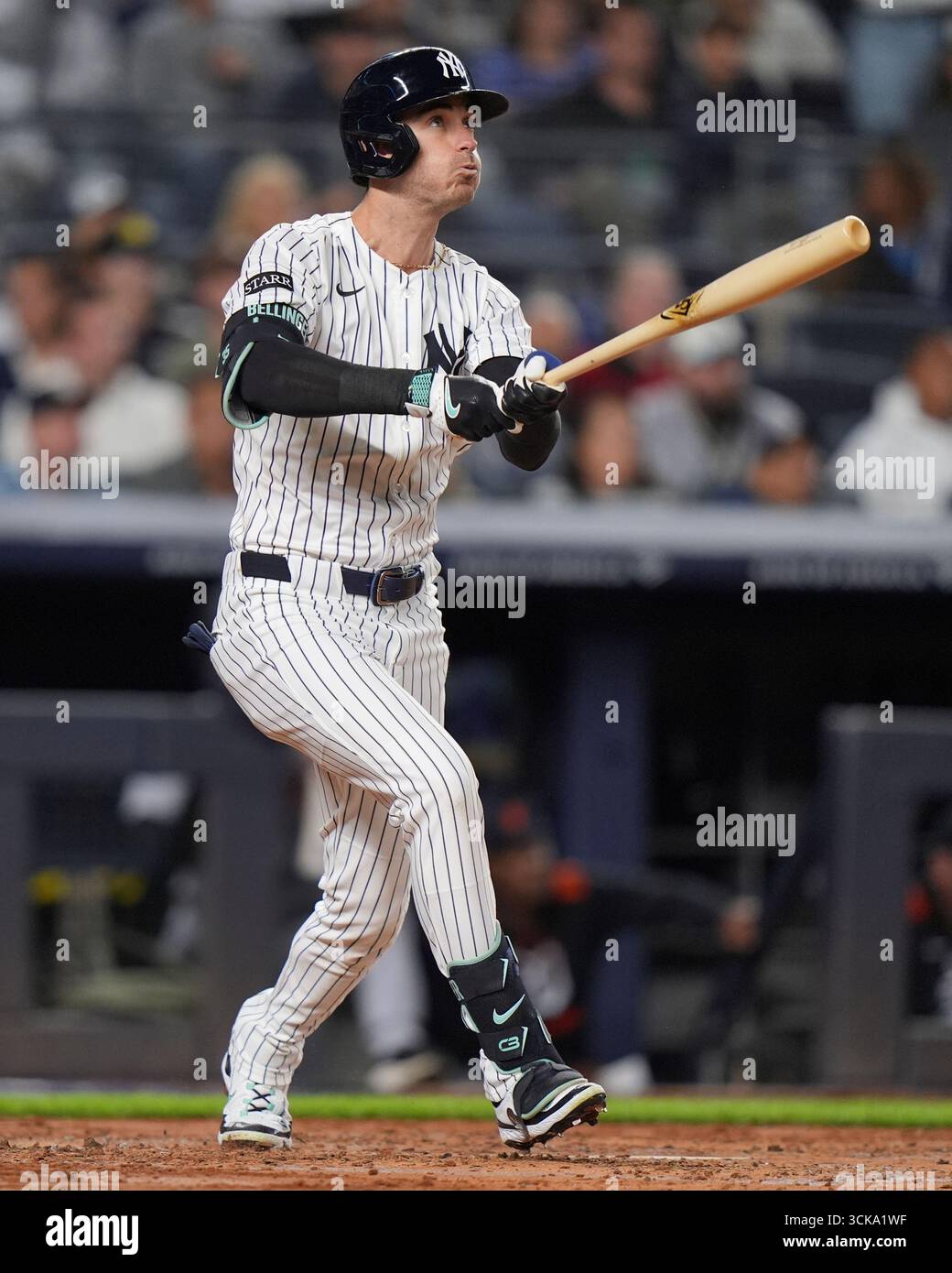 New York Yankees' Cody Bellinger runs the bases after hitting a home ...
