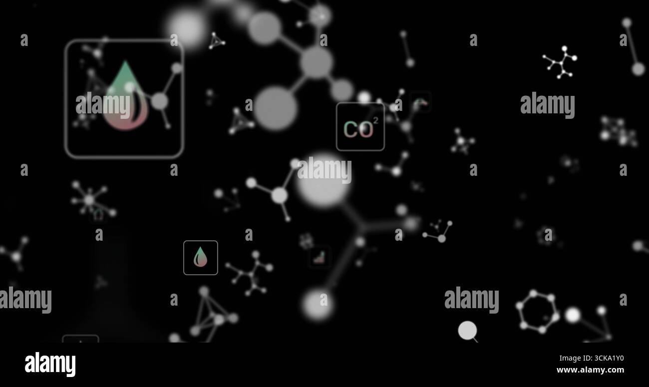 Displaying node cluster forming molecular network in diagram, with ...